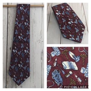 100% Silk | Accessories | 0 Silk Tie Handmade Medical Doctor Icons Tie ...